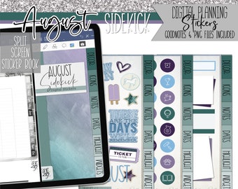 August Digital Planner Stickers Summer Sticker Kit - Etsy