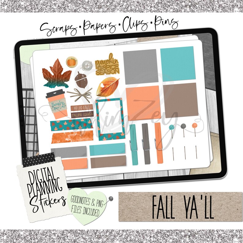 Fall Ya'll Digital Vision Board Set | Digital Planning - Etsy