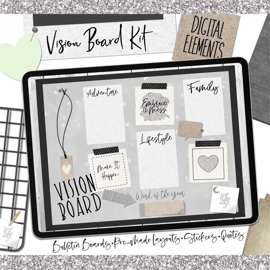 Vision Board Kit- Digital Planning - Etsy