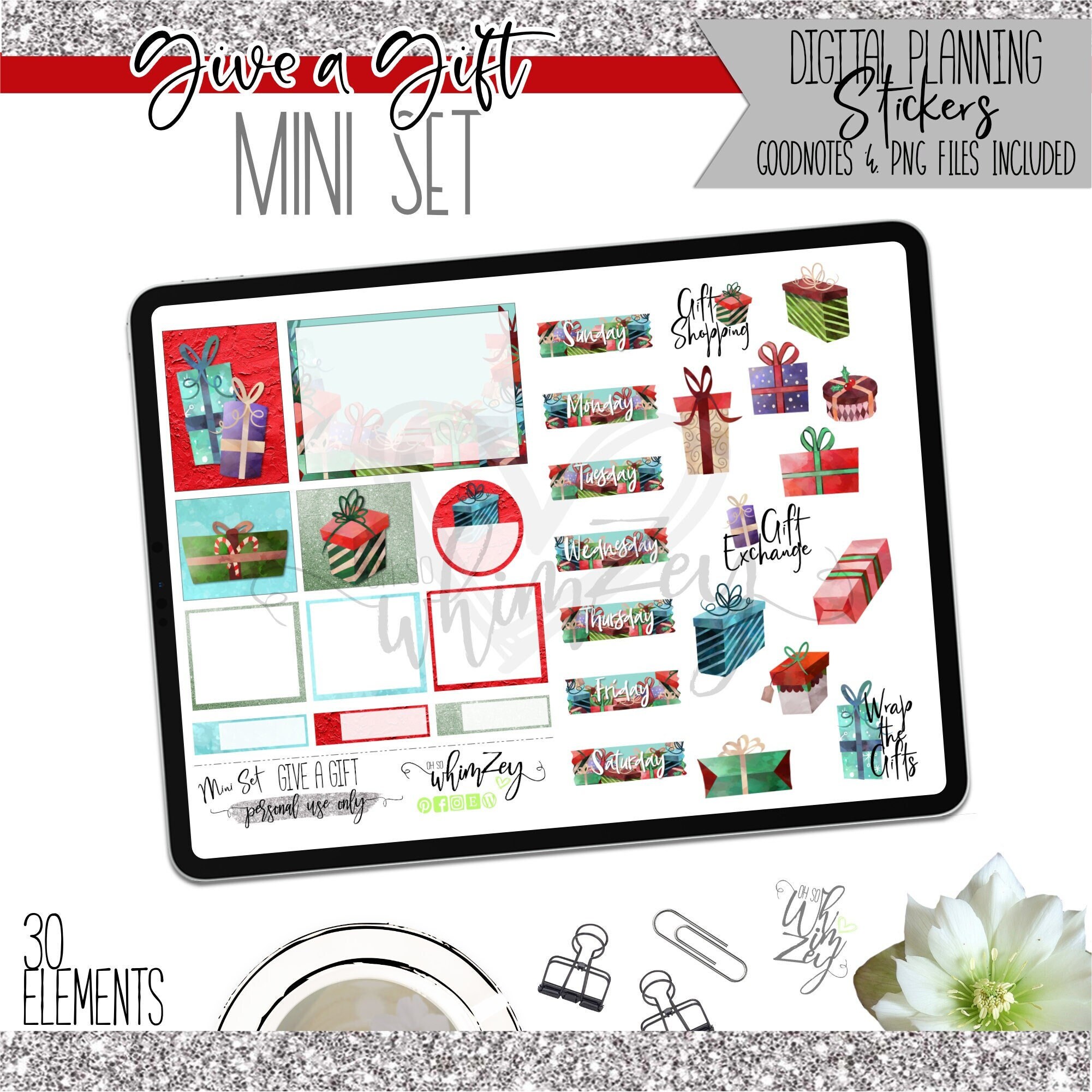 Give a Gift | Mini Planner Sticker Set - Etsy