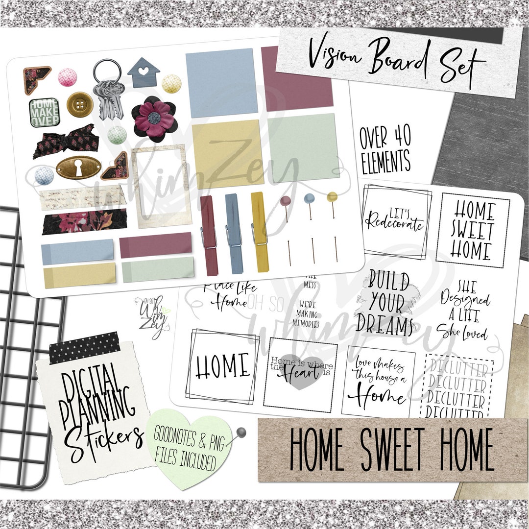 Home Sweet Home Vision Board Set - Etsy