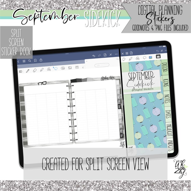 September Sidekick Digital Planner Stickers - Etsy