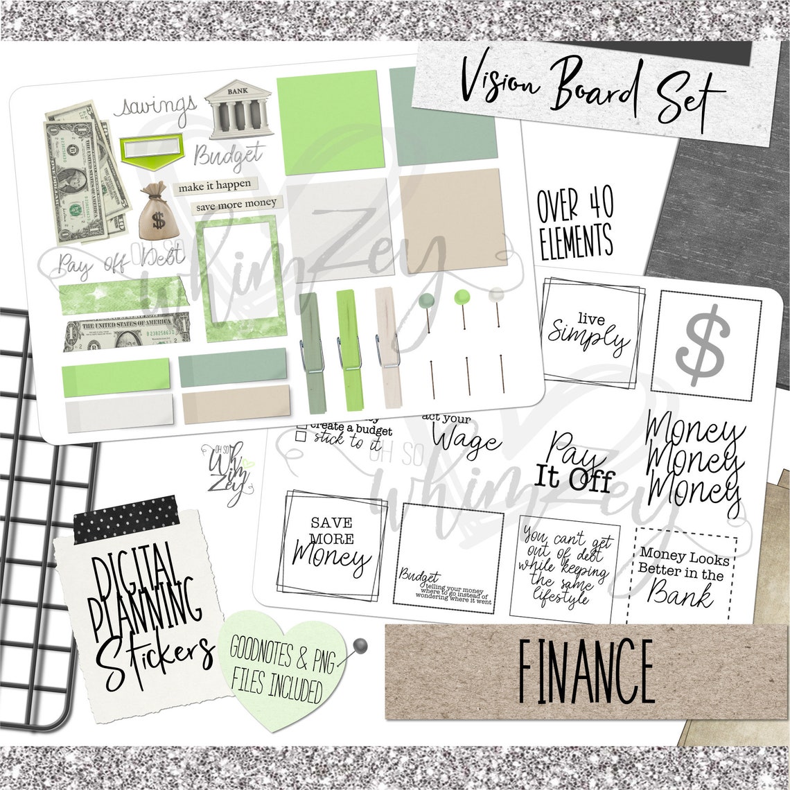 Finance Vision Board Set - Etsy