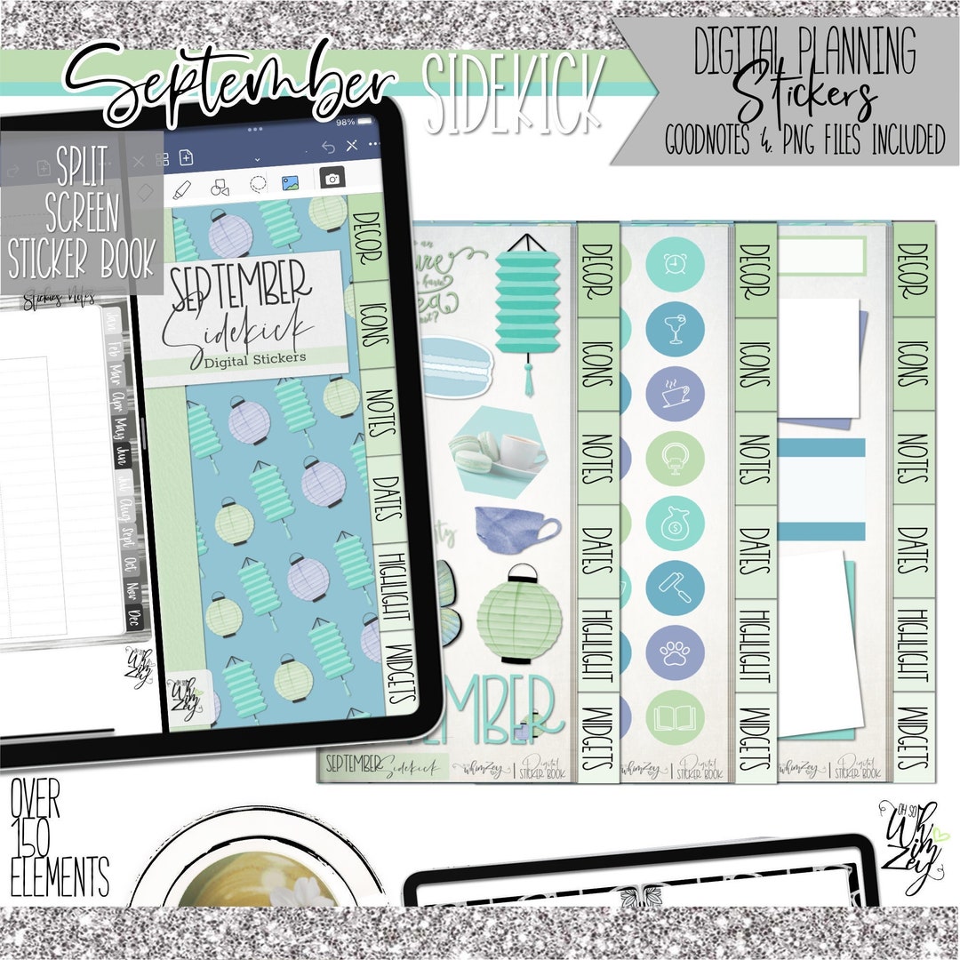 September Sidekick | Digital Planner Stickers - Etsy