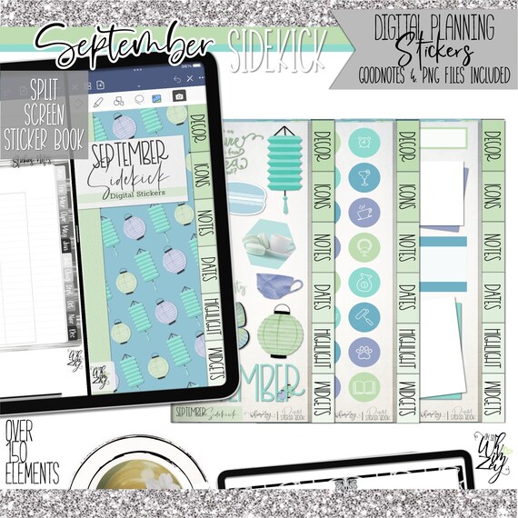 September Sidekick Digital Planner Stickers - Etsy