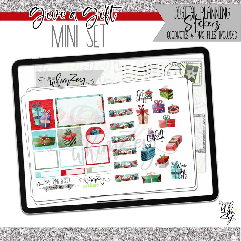 Give a Gift | Mini Planner Sticker Set - Etsy