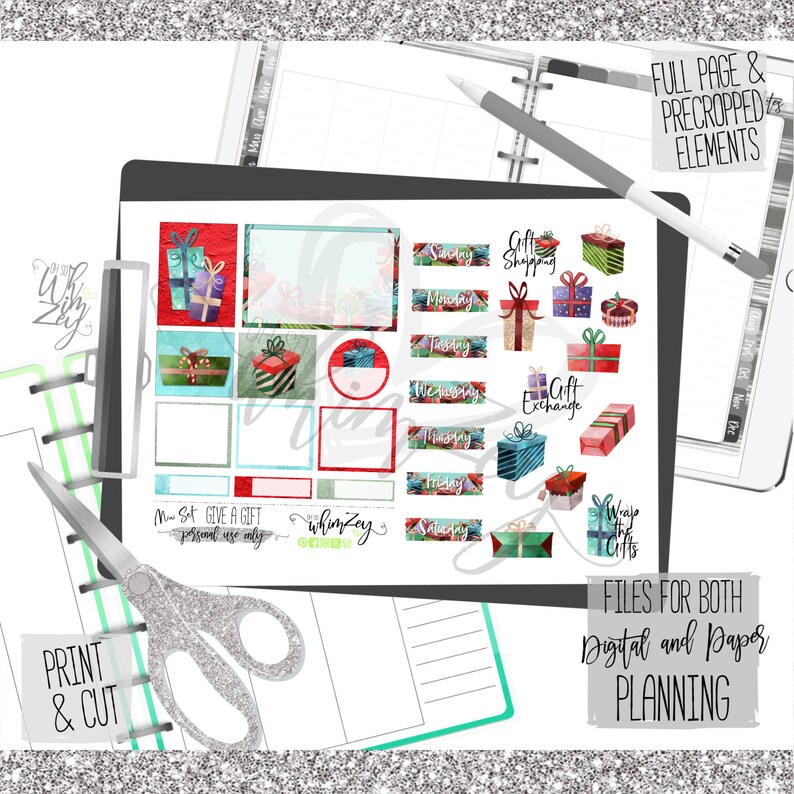 Give A Gift Mini Planner Sticker Set | Etsy