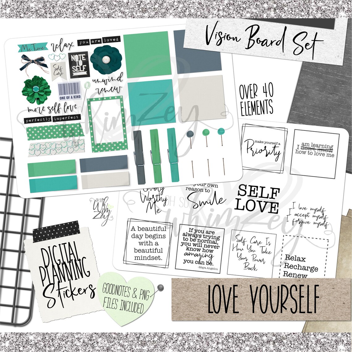 Love Yourself- Vision Board Set - Etsy