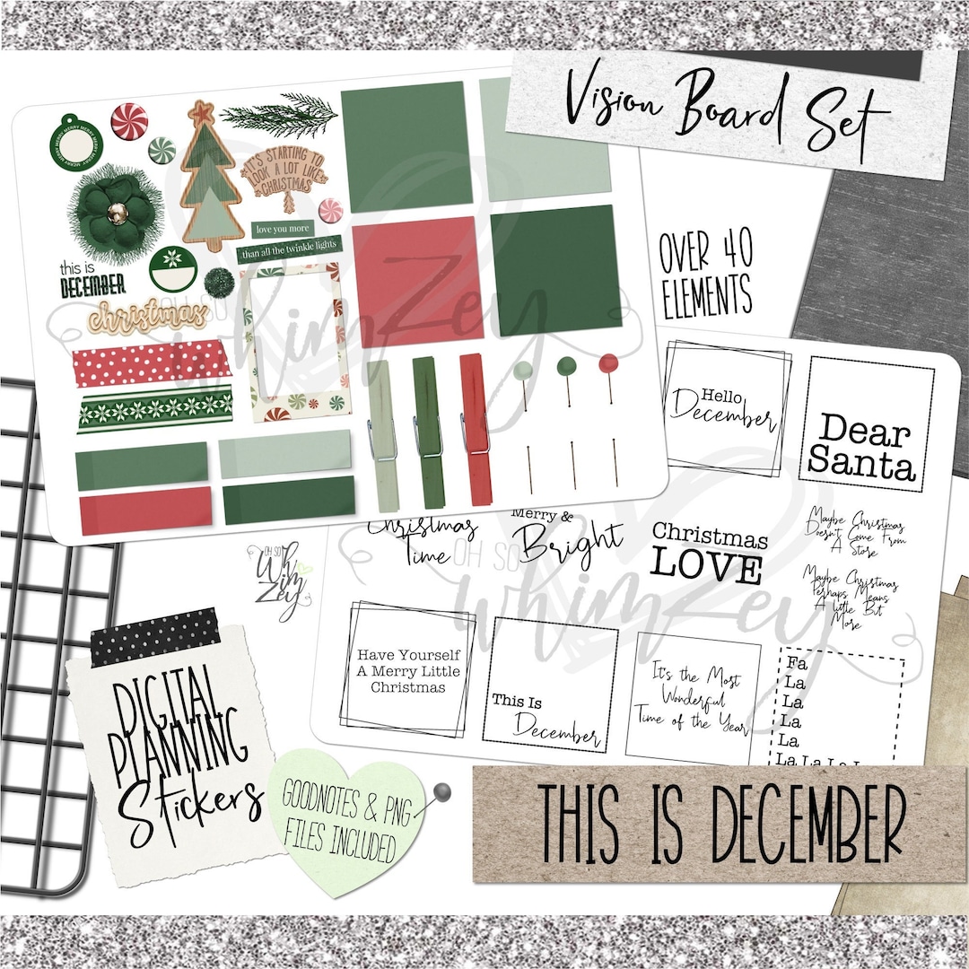 This is December Digital Vision Board Set | Digital Planning - Etsy