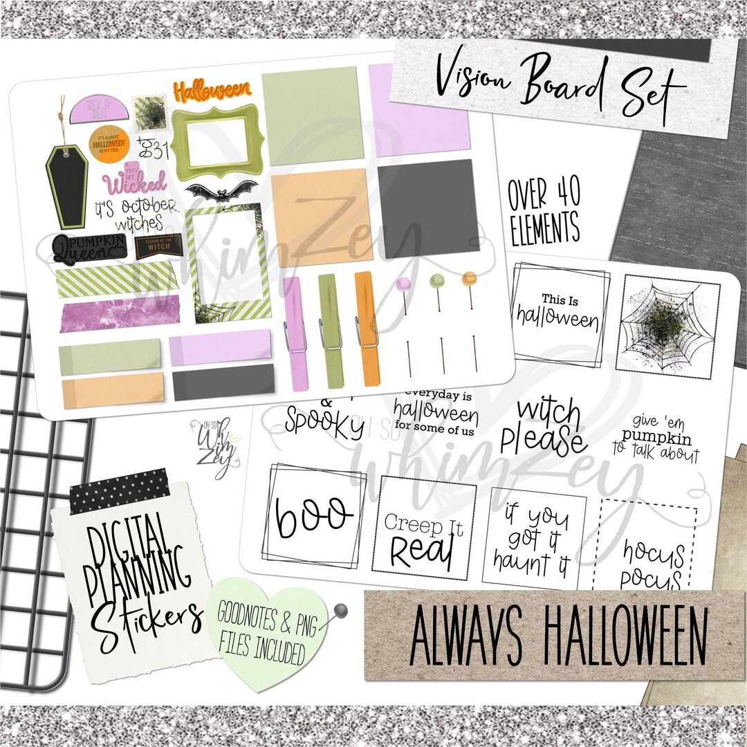 Always Halloween- Digital Vision Board Set - Etsy