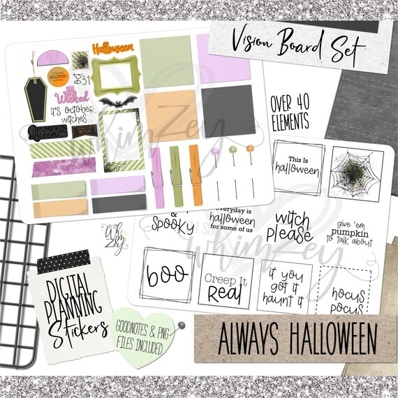 Always Halloween Digital Vision Board Set | Etsy
