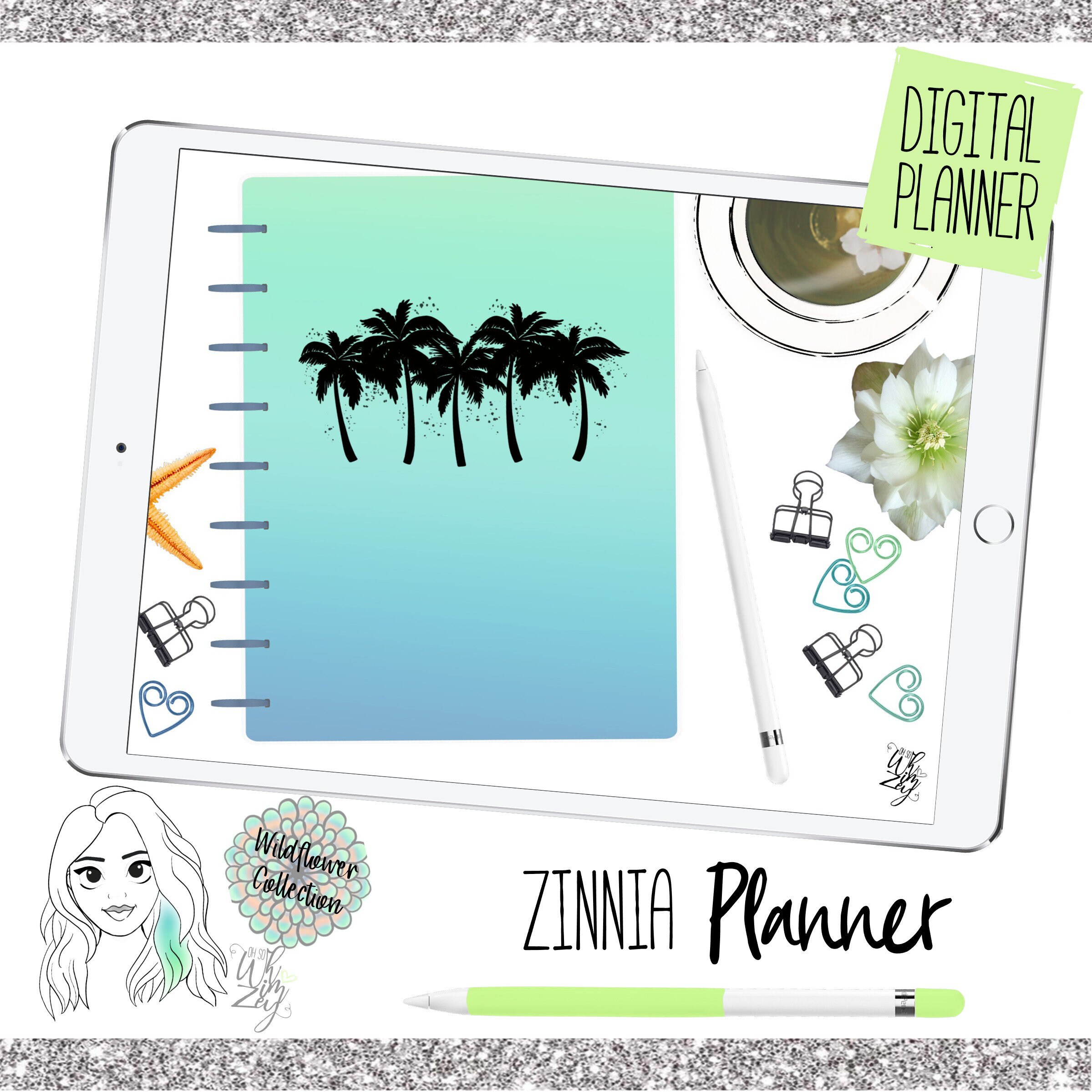Zinnia Digital Planner Wildflower Collection Etsy Zinnia Digital Planner Wildflower Collection Etsy