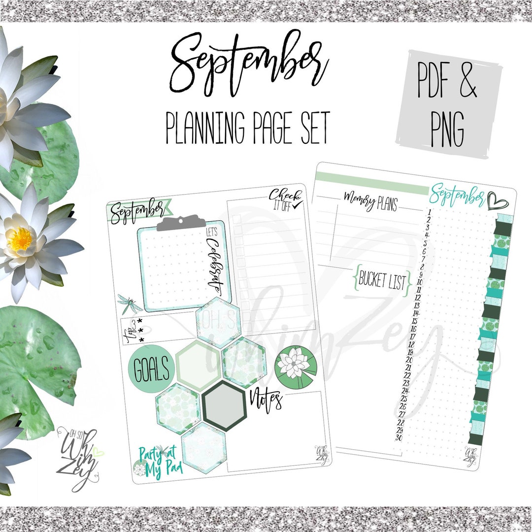 September Party at My Pad Planning Pages - Etsy