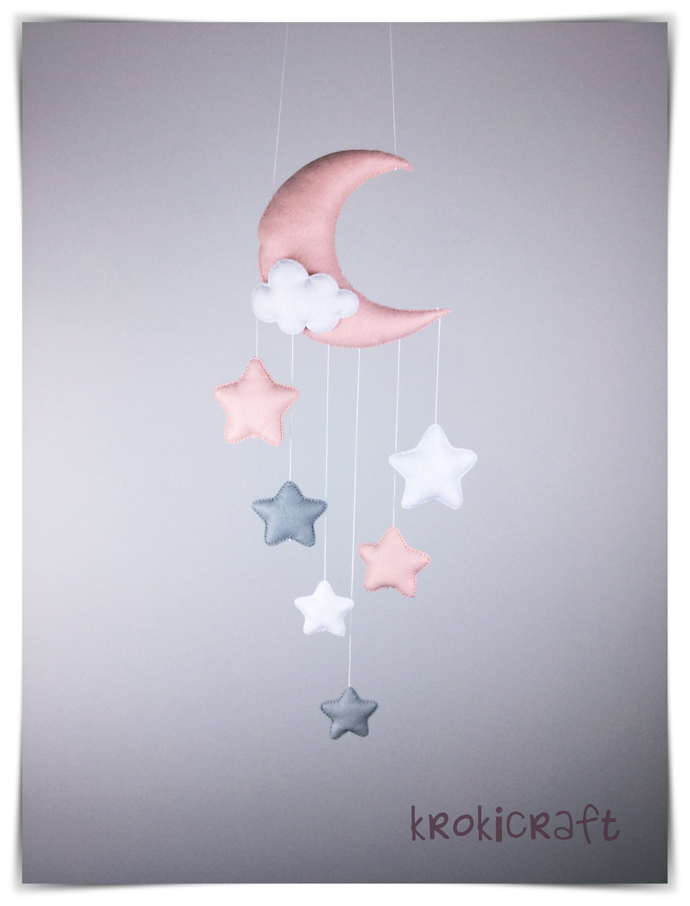 Moon and Stars Decor/baby Mobile | Etsy