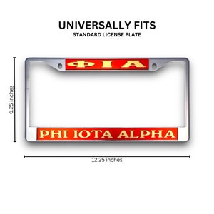 Custom Fraternity and Sorority Greek Acrylic License Plate Frame - Etsy