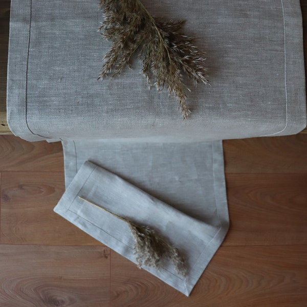 Grey Table Runner - Etsy