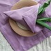Lilac Linen Napkin Set 6 8 10. Rose Linen Napkins of Natural - Etsy