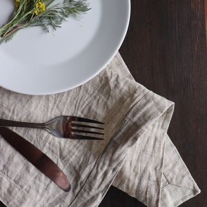 Grey Napkin Set of Washed Linen Flax. Wedding Linen Napkins. Elegant ...