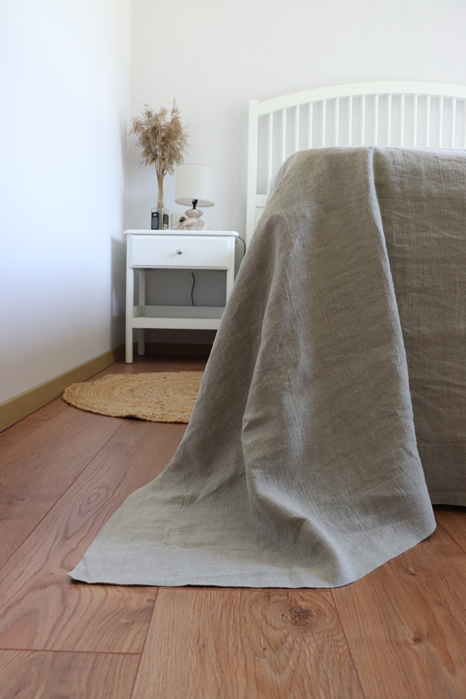 Linen Bedspread Natural Linen Bed Cover Linen Bed Throw - Etsy