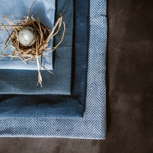 Blue Linen Tablecloth - Sky Blue Linen Tablecloth - Wedding Tablecloth ...