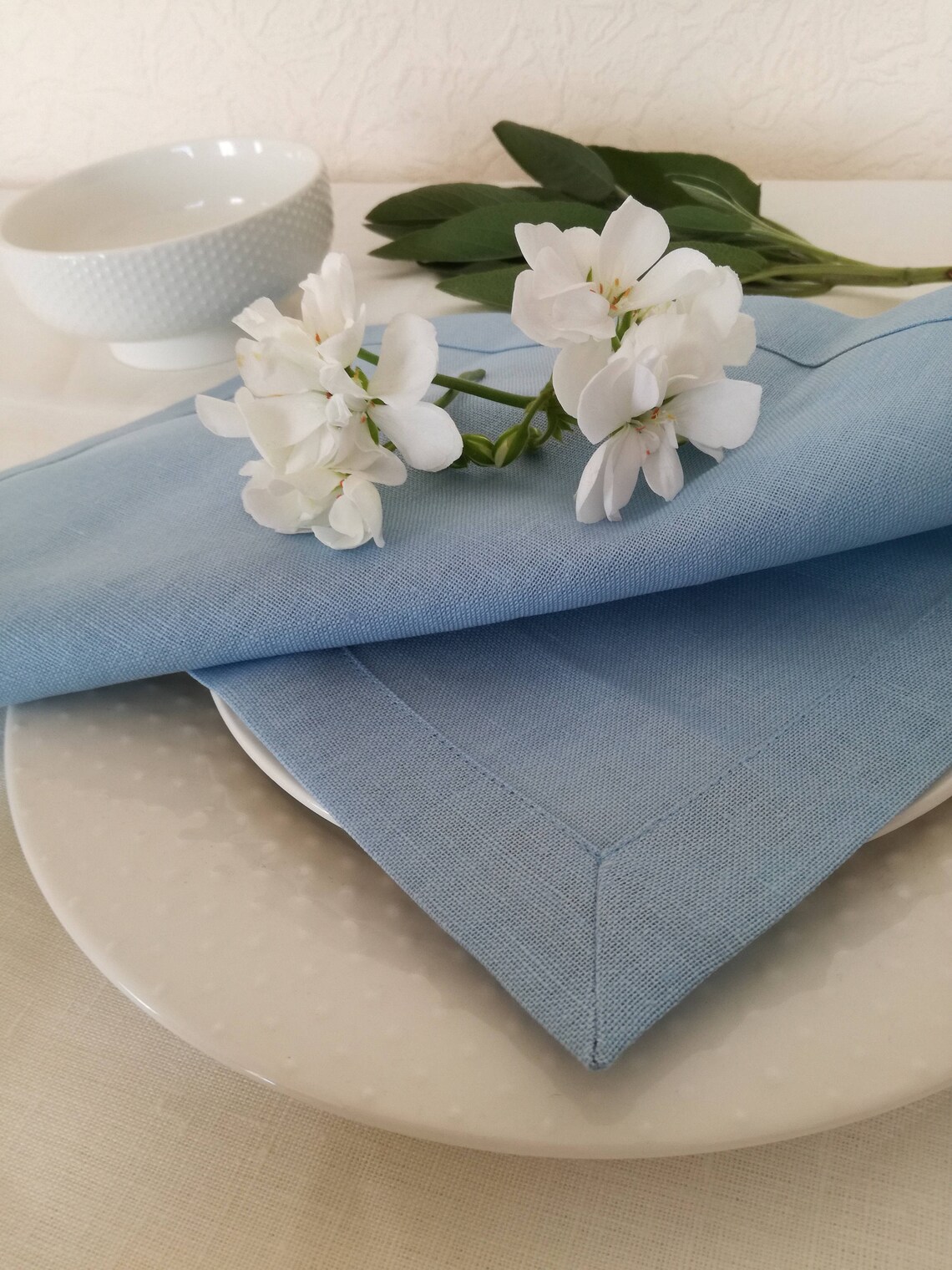 Blue Linen Tablecloth Sky Blue Linen Tablecloth Wedding - Etsy