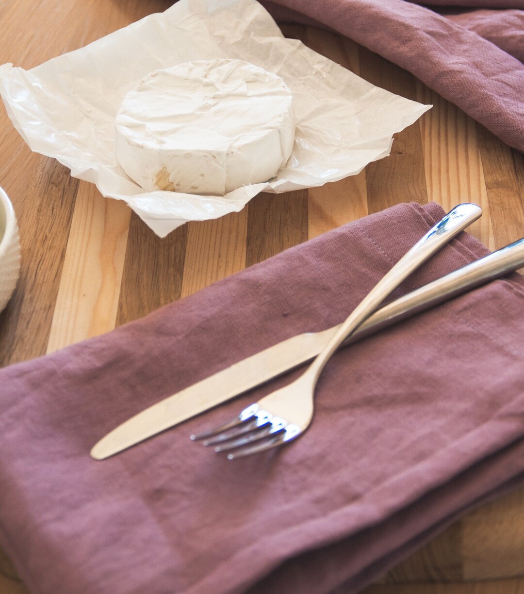 Lilac Linen Napkin Set 6 8 10. Rose Linen Napkins of Natural Flax ...