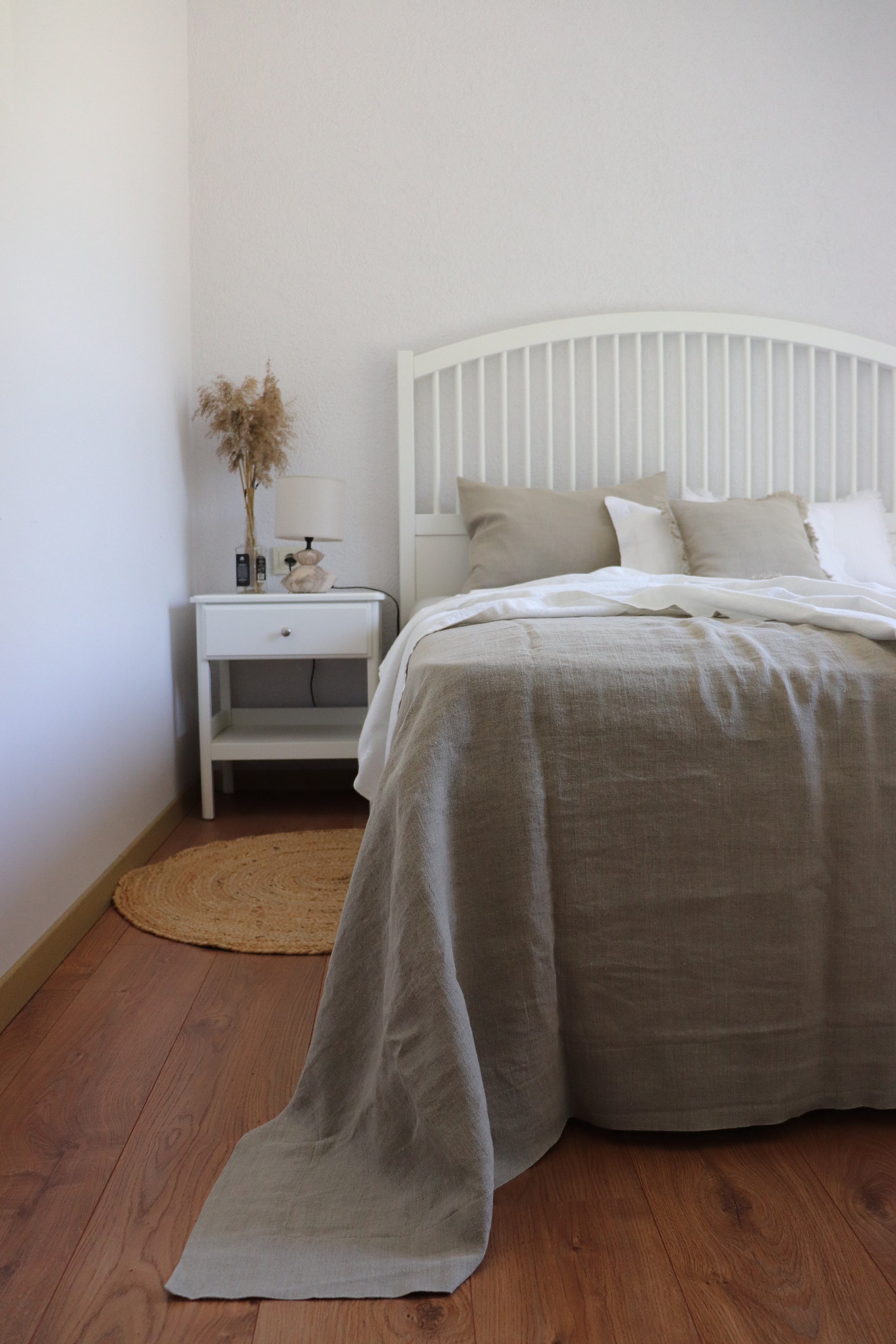 Linen Bedspread Natural Linen Bed Cover Linen Bed Throw - Etsy