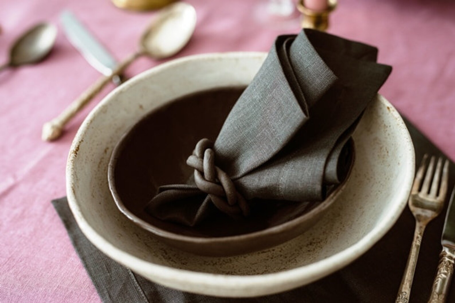 Dinner Cloth Napkins Set of 8 12. Dark Gray Linen Napkins. - Etsy