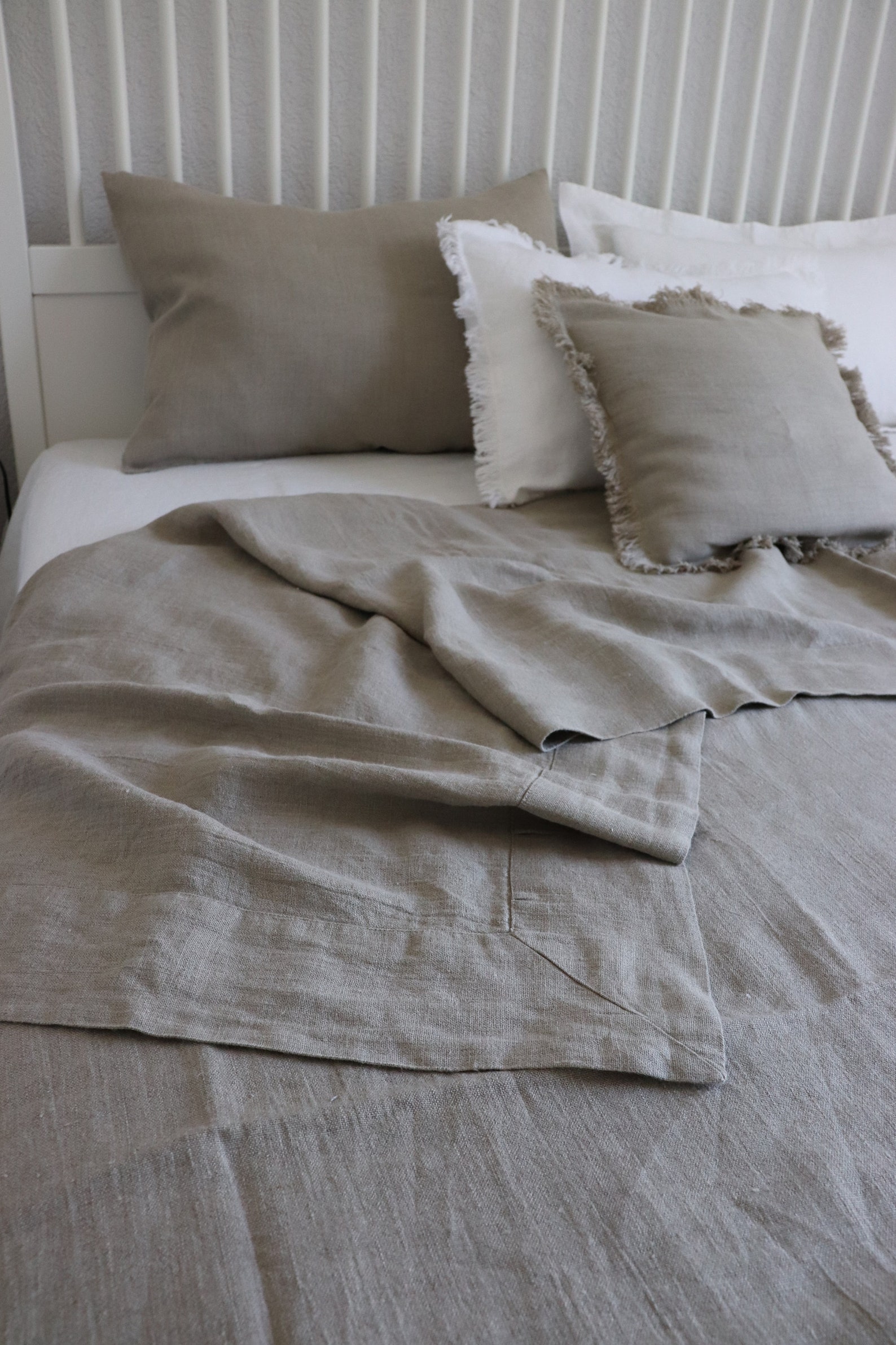 Linen Bedspread Natural Linen Bed Cover Linen Bed Throw - Etsy