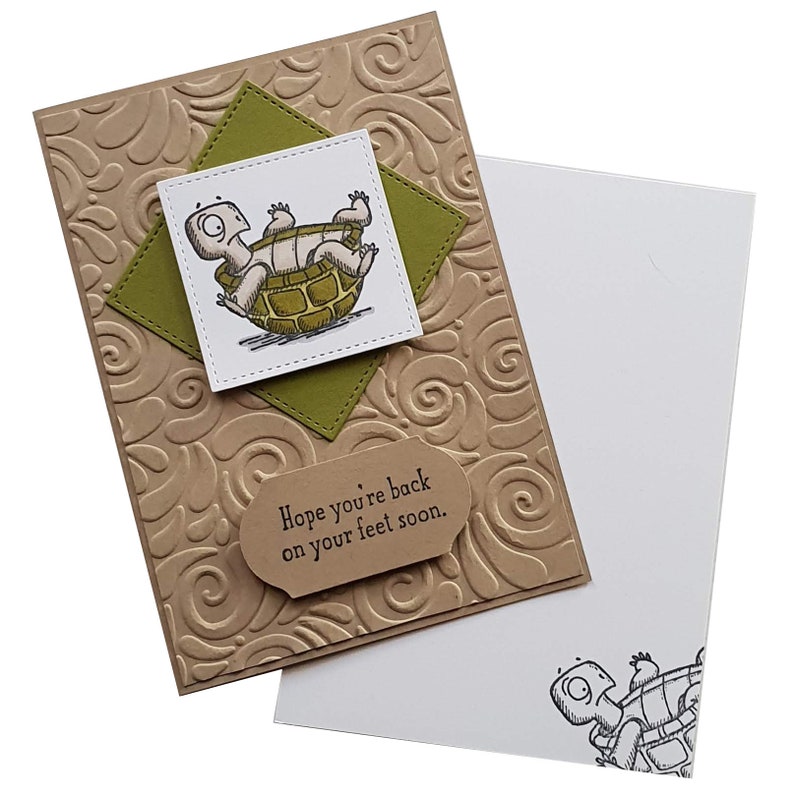 GET WELL CARD Turtle Card Get Well Soon Funny Get Well - Etsy