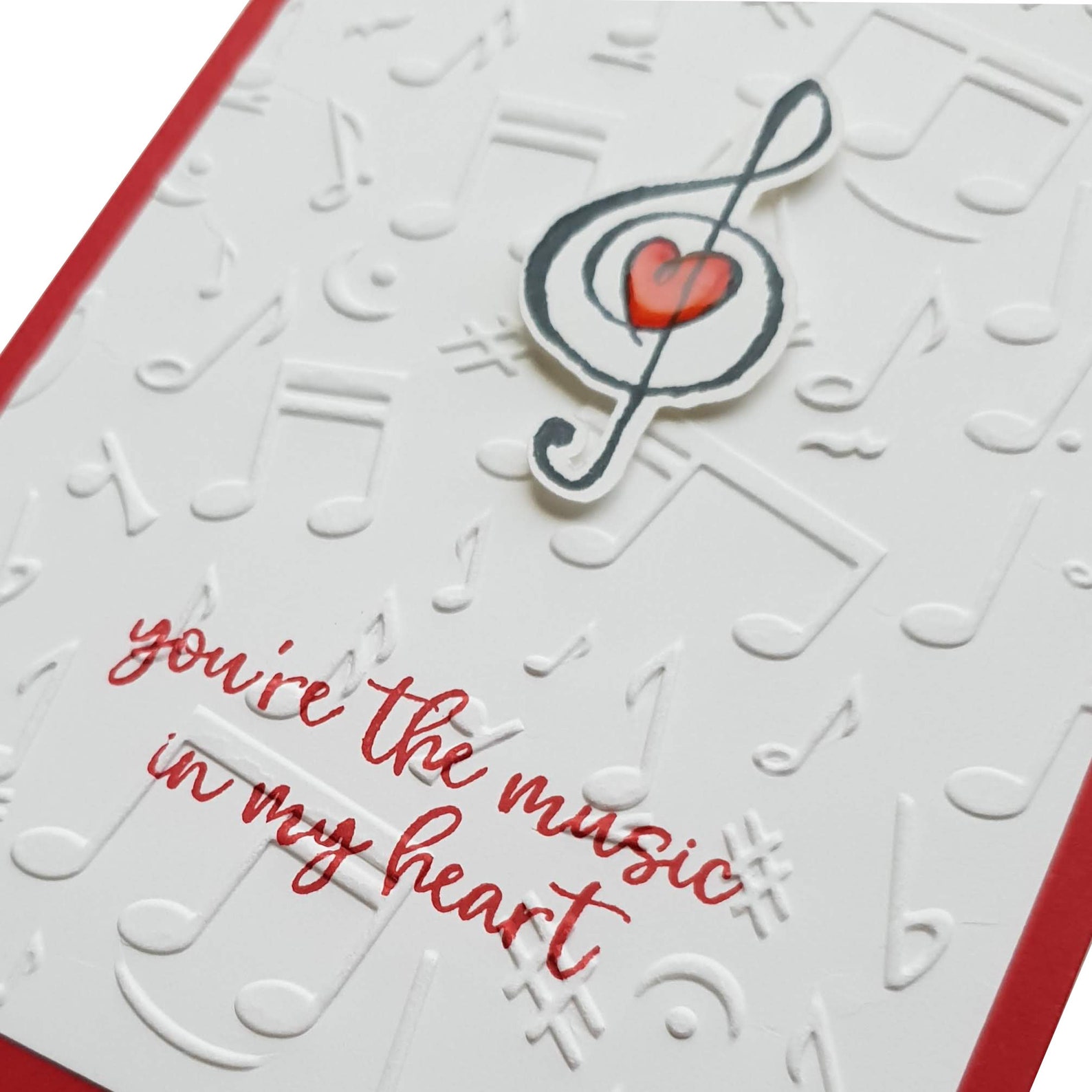 MUSIC LOVER CARD treble clef with heart music for Valentines - Etsy Italia