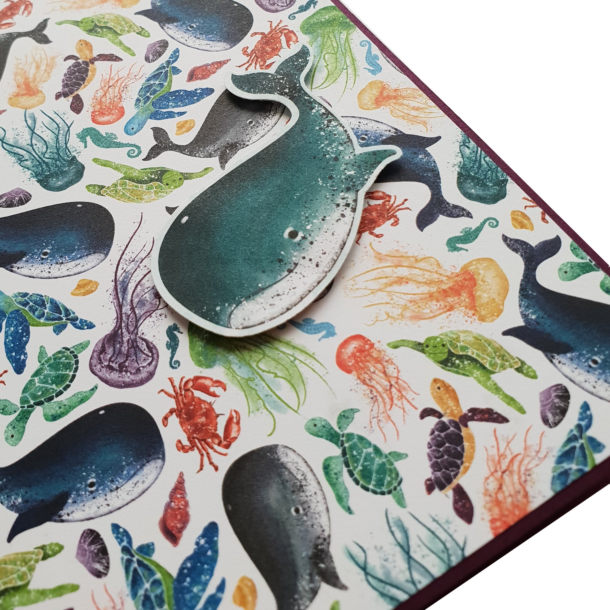 WHALE CARD With Sea Creatures Card and Bookmark Whales and - Etsy UK