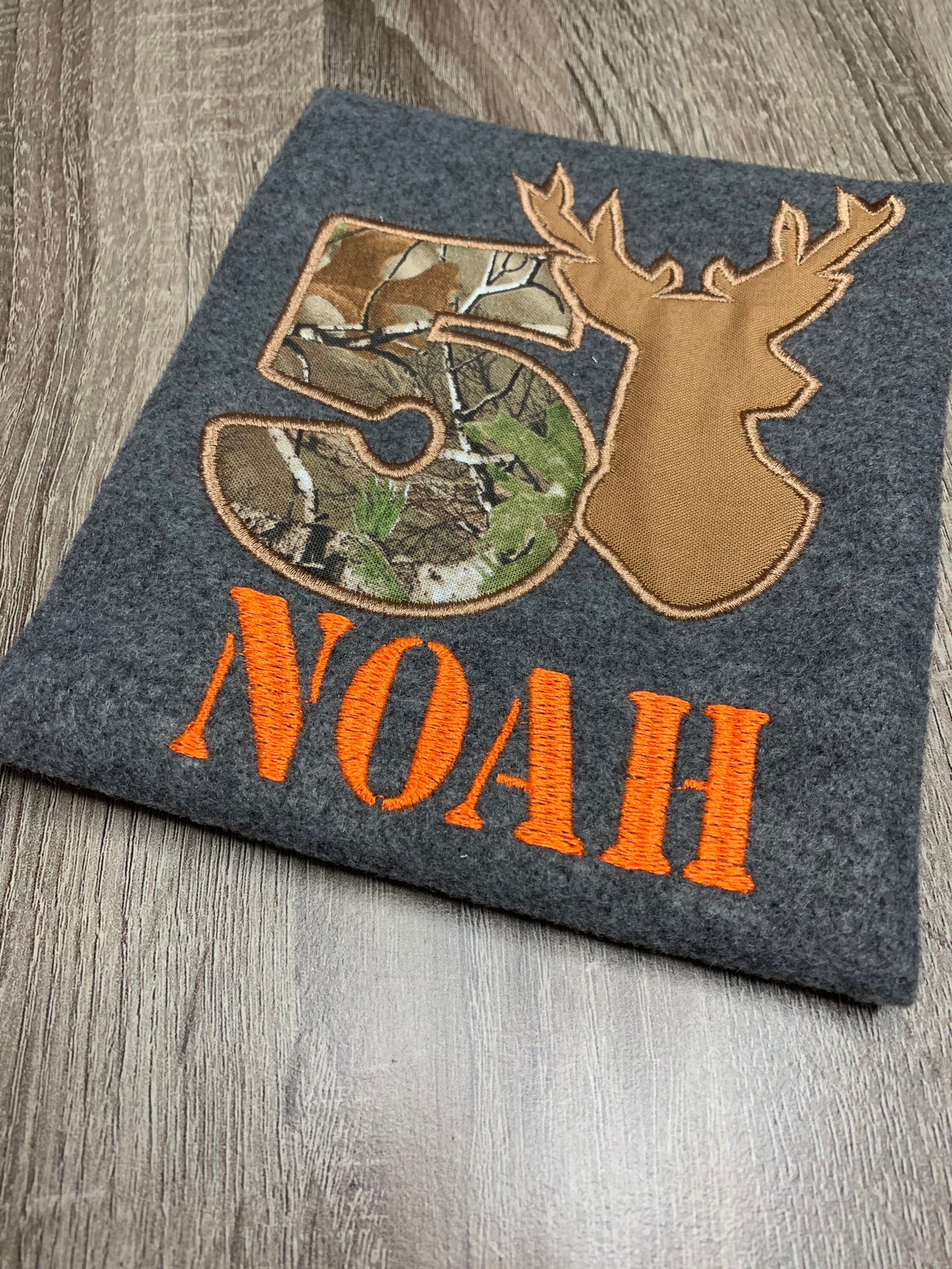 Childs Hunting Themed Birthday Shirt5th Birthday Topcamo Childrens ...