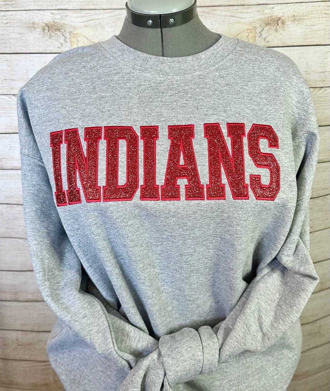 School Spirit Embroidered Crewneck, Personalized Glitter Hoodie ...