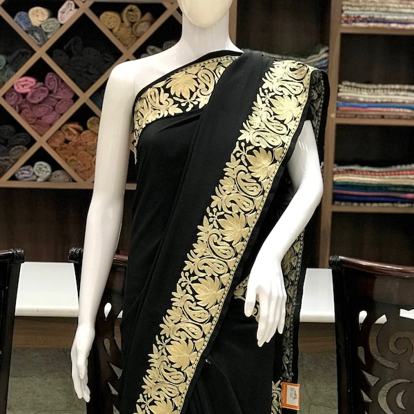 Crepe Pure Saree - Etsy