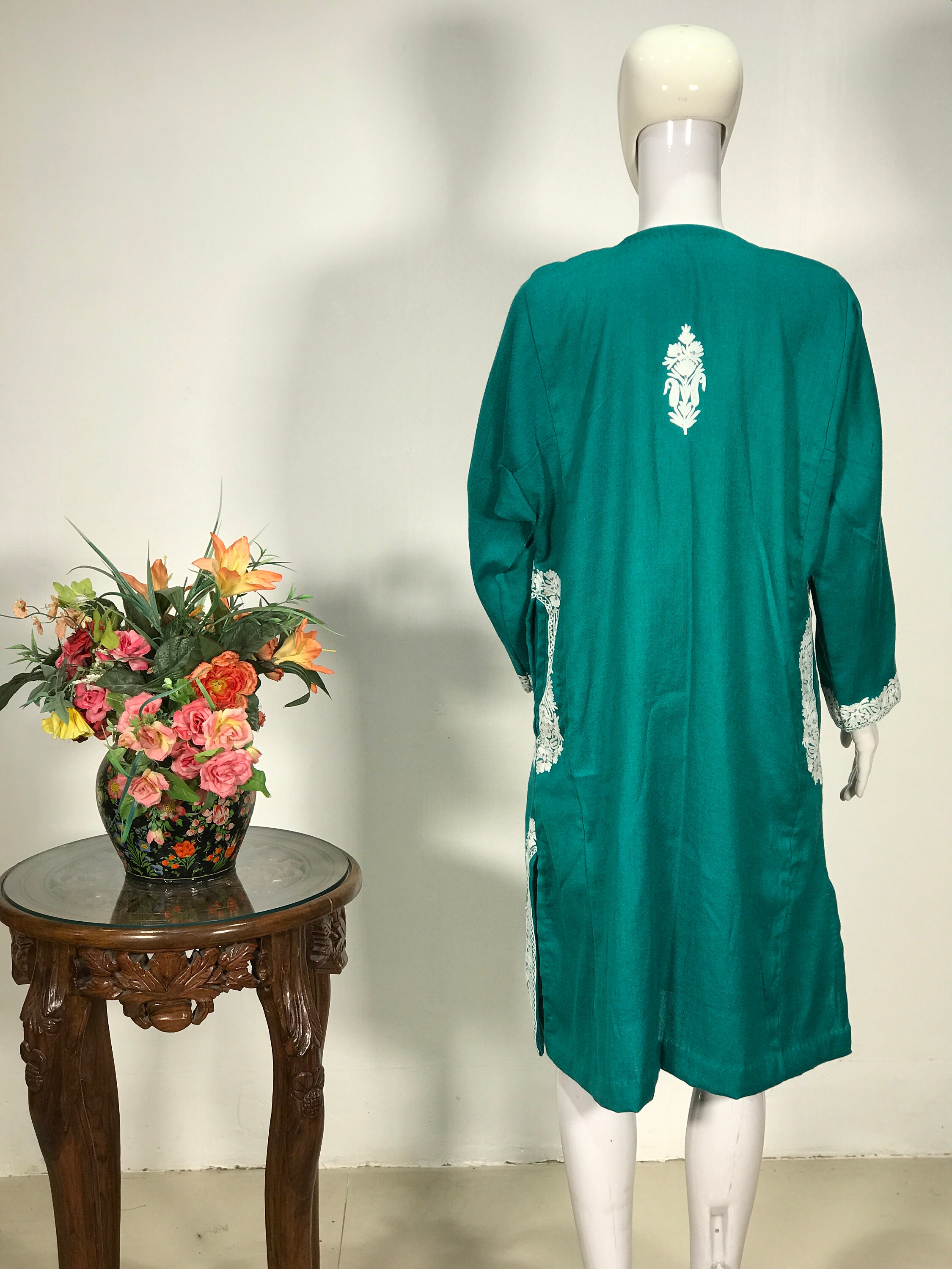 Woollen Phiran With Aari Embroidery, Kashmiri Phirans, Women Tunics ...