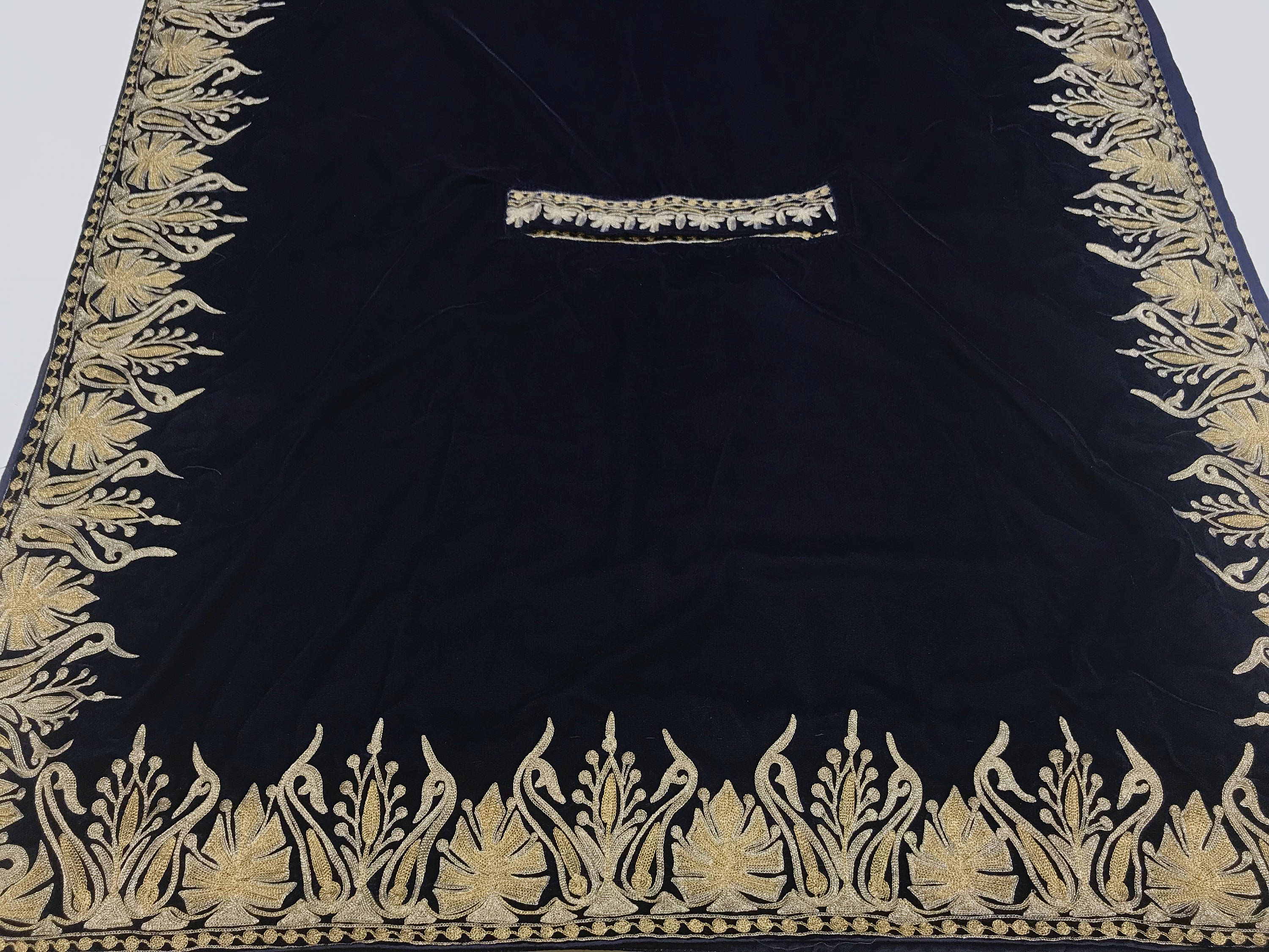 Blue Velvet Cape, Royal Kashmir Orni, Woman Shawl, Blue Velvet ...