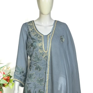 Chinaar Pattern Zari & Self Aari Fusion Embroidery Kashmir Women Suit ...