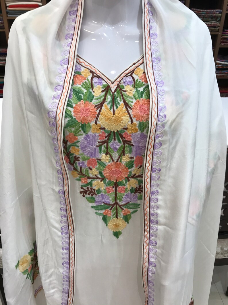 Kashmiri Embroidered Suit Women Indian Ethnic Wear Party - Etsy