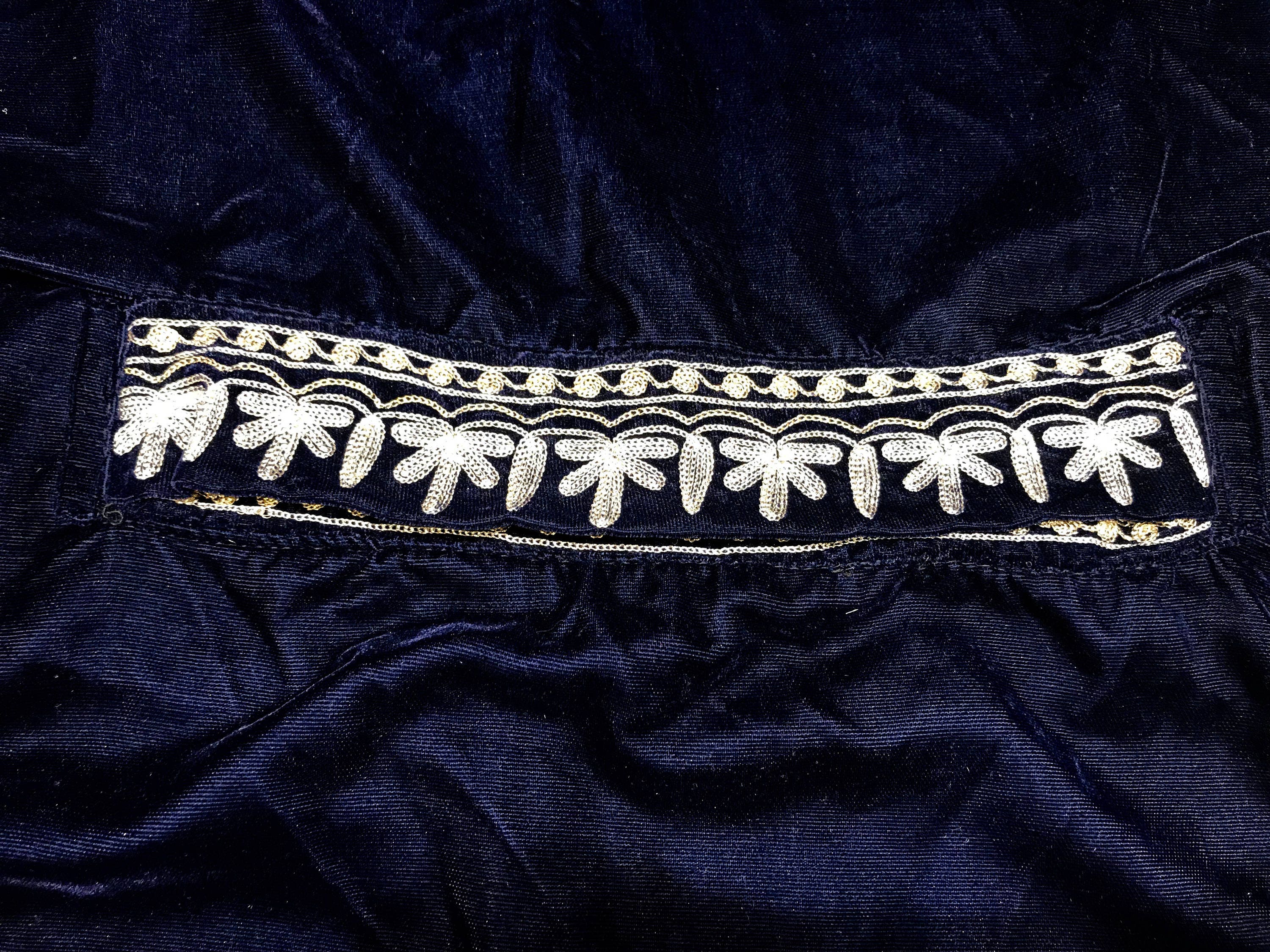 Blue Velvet Cape, Royal Kashmir Orni, Woman Shawl, Blue Velvet ...