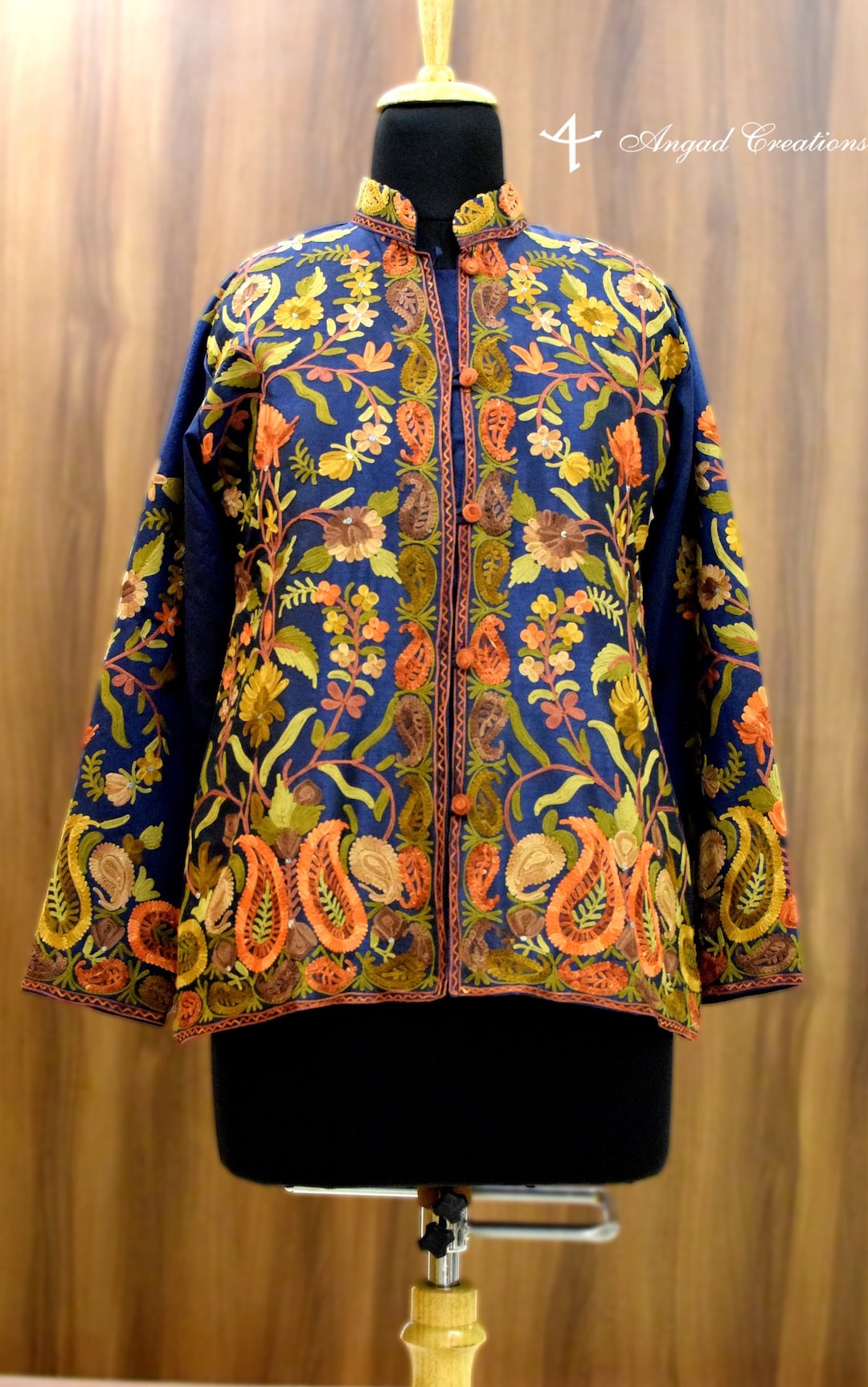 Women Kashmiri Jacket, Kashmiri Coat, Embroidered Jacket, Vintage ...