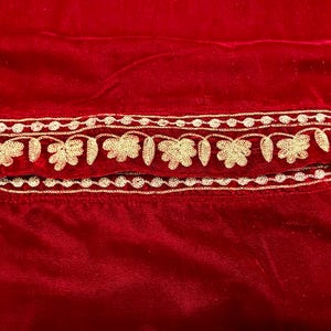 Red Velvet Cape, Paisley-chinar Design Woman Shawl, Red Velvet ...