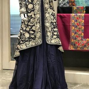 Steps Flared Women Dress With Kashmiri Tilla Embroidery, Indian Women ...
