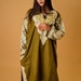 Olive Green Pure Wool Phiran With Aari & Tilla Embroidery - Traditional ...