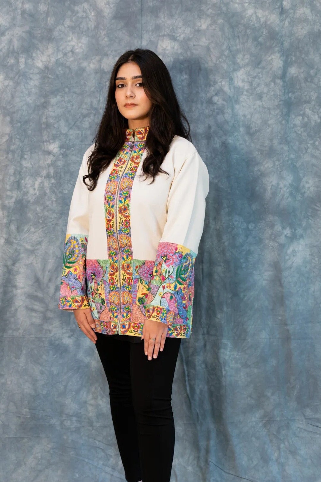 Kashmiri Jacket, Embroidered Jacket, Kashmiri Clothing, Kashmiri Coat ...