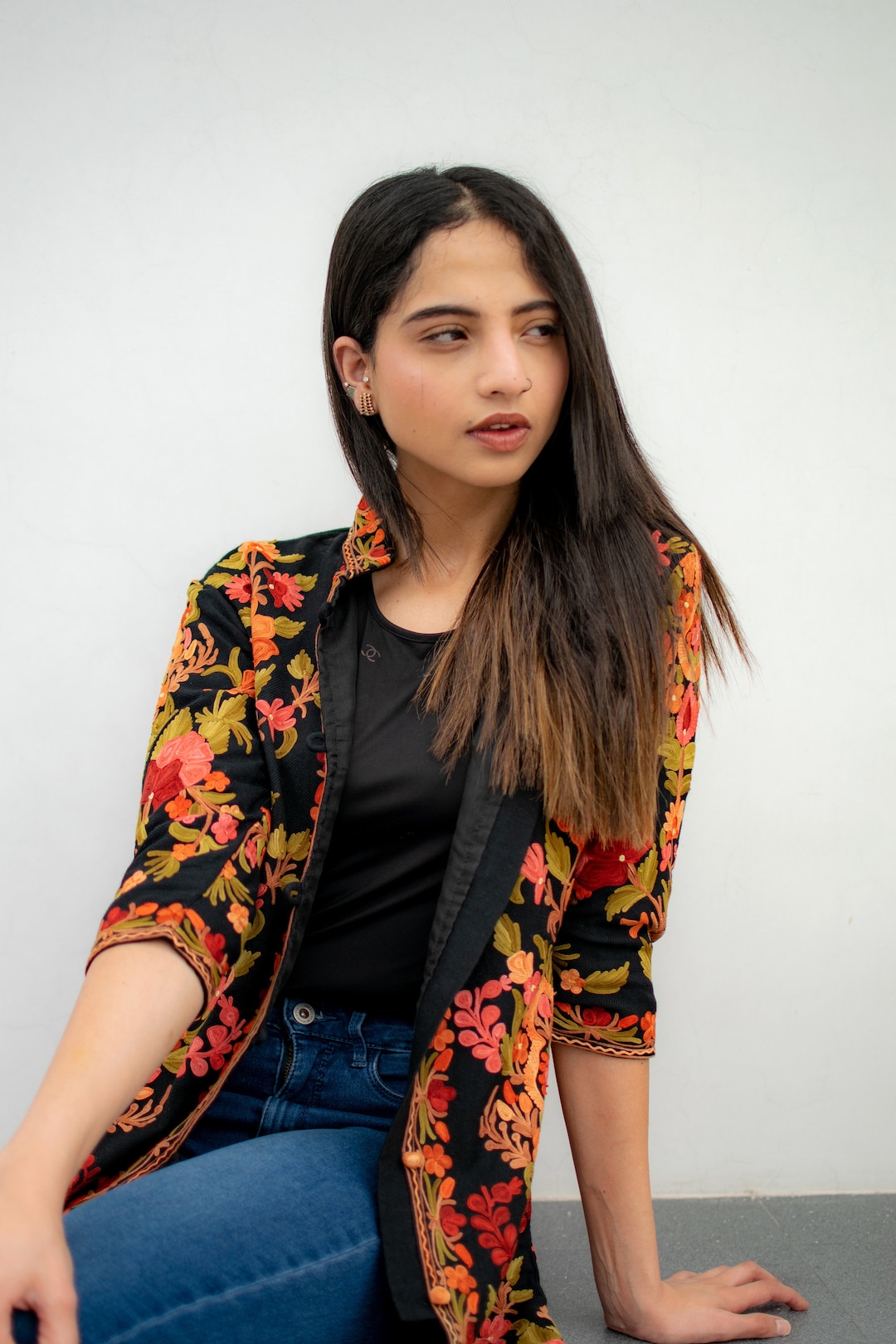 Kashmiri Jacket, Embroidered Jacket, Kashmiri Coat, Indian Jacket ...