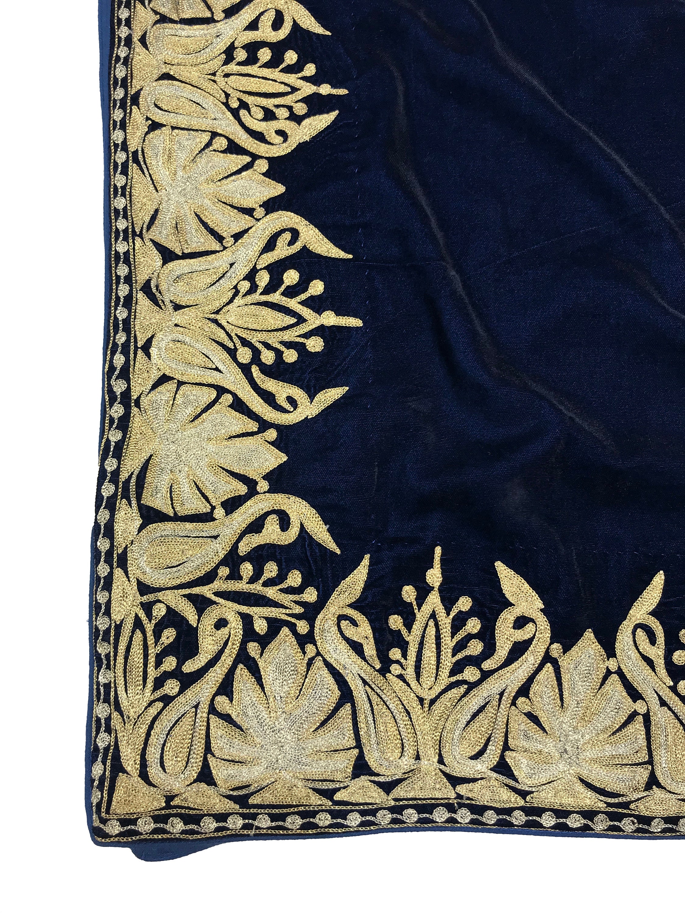 Blue Velvet Cape Royal Kashmir Orni Shawl Blue Velvet | Etsy