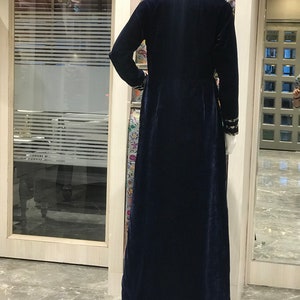 Velvet Dress With Kashmiri Aari Embroidered Pants, Velvet Dresses, Boho ...