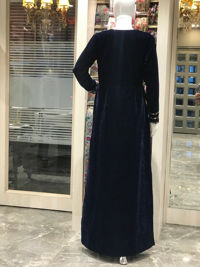 Velvet Dress With Kashmiri Aari Embroidered Pants Velvet - Etsy