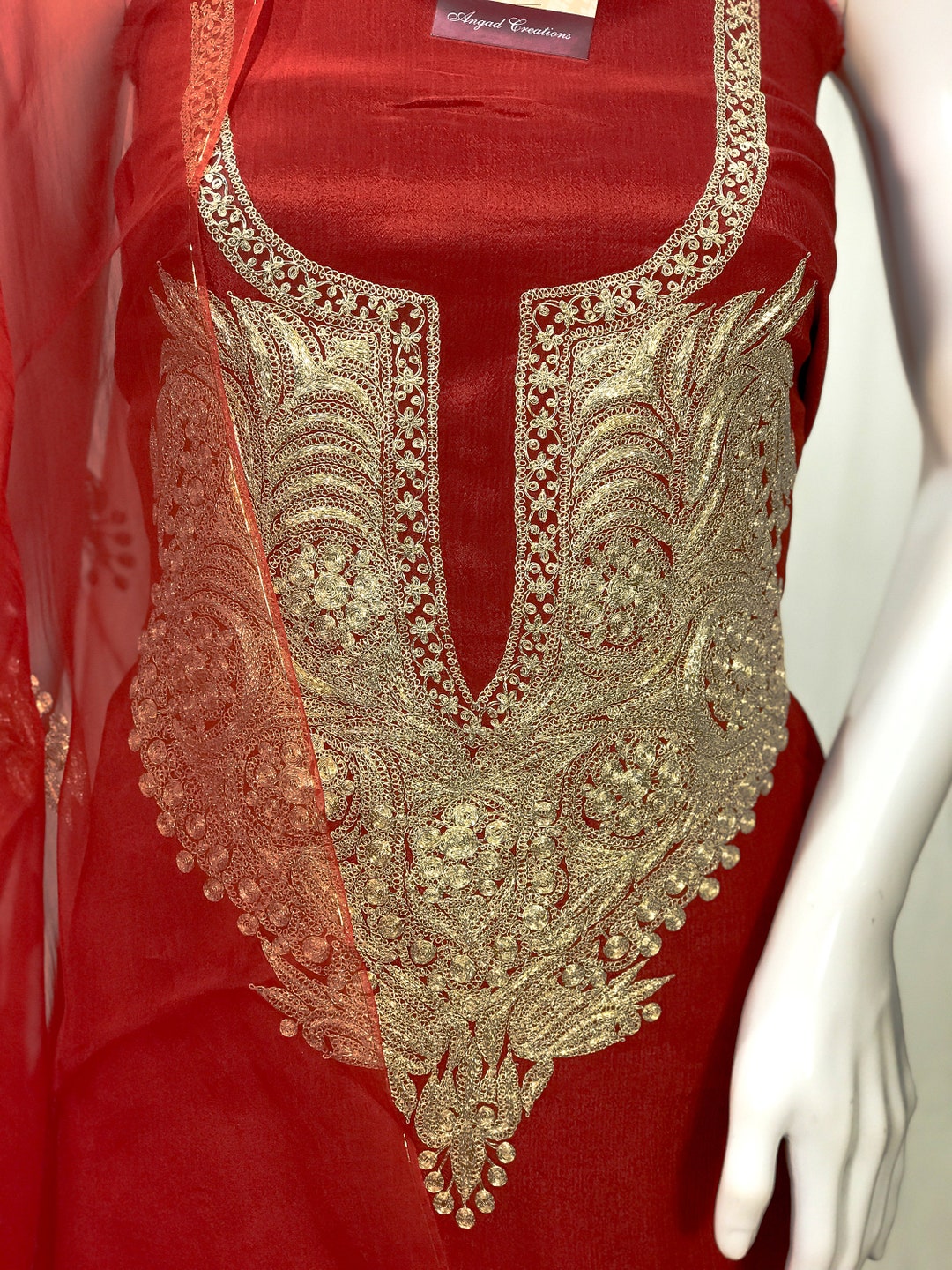 Tilla Embroidered Kashmiri Suit, Designer Salwar Suits, Kashmiri ...